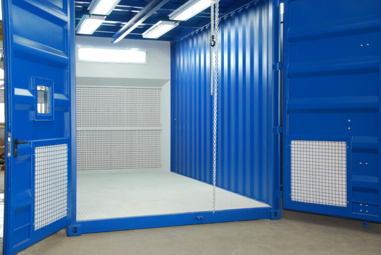 Mobiele spuitcabine container Voor professionals - Sapi Sandstrahl und ...