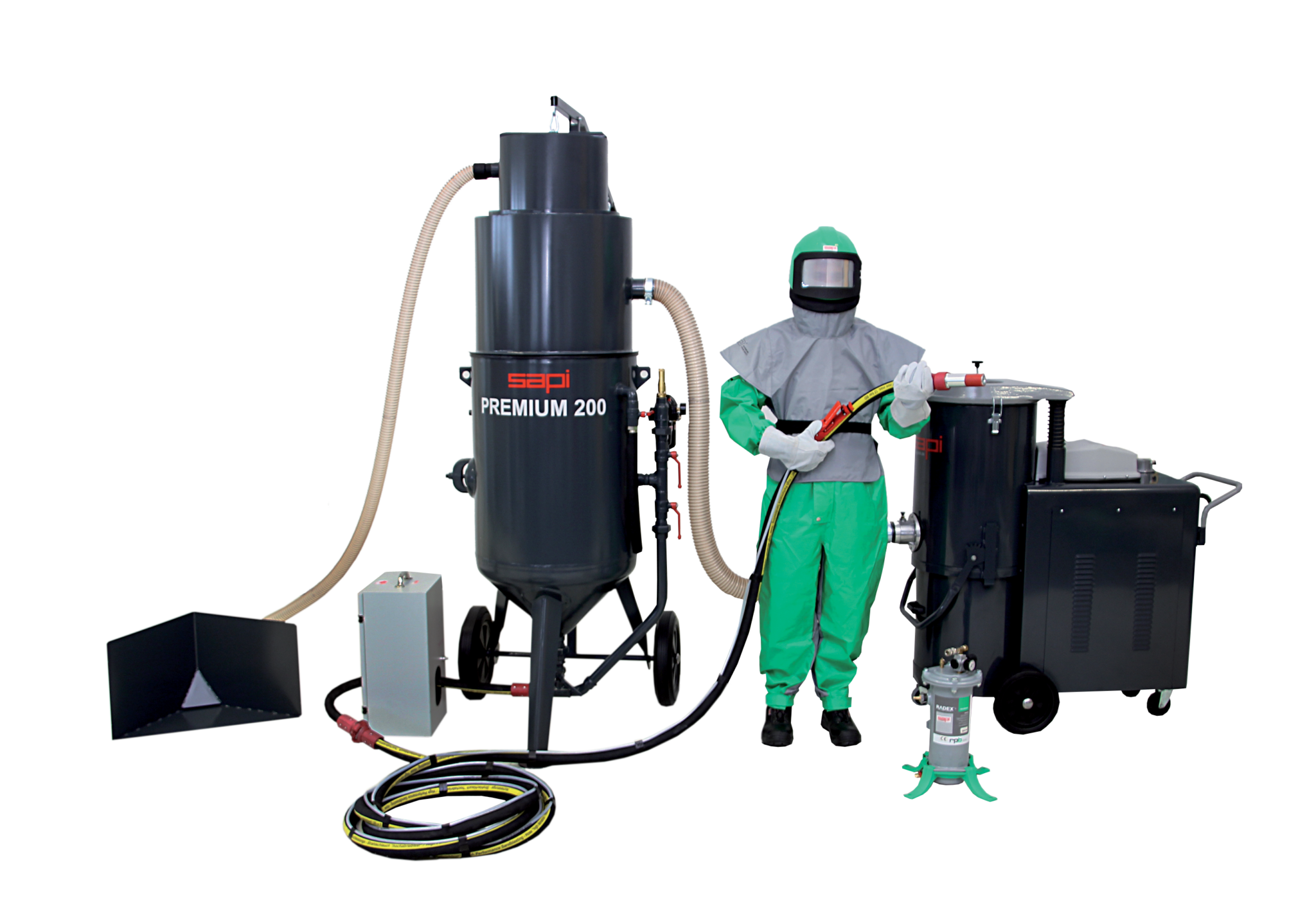 Low pressure sandblasting machines - Sapi Sandstrahl und Anlagenbau