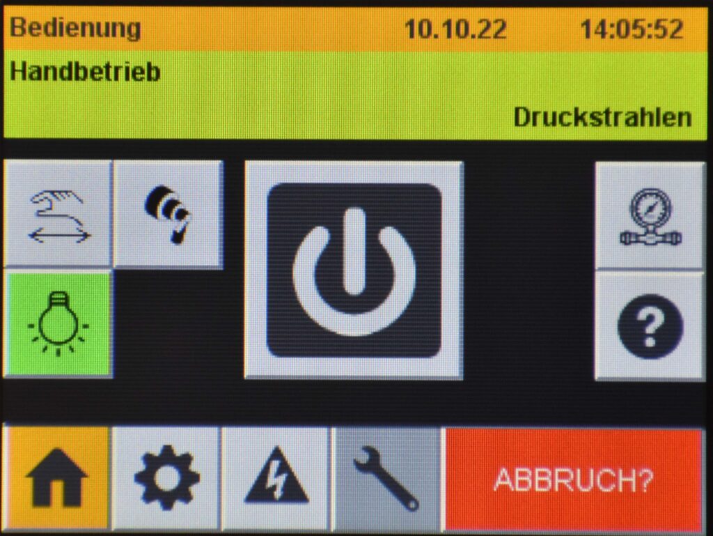 SAPI OS™ - Digitales Touch-Interface für Sandstrahlmaschinen - Sapi ...